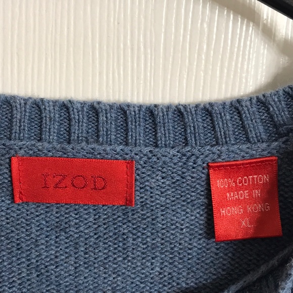 Izod | Sweaters | Izod Blue Crew Neck Sweater Diamond Pattern | Poshmark